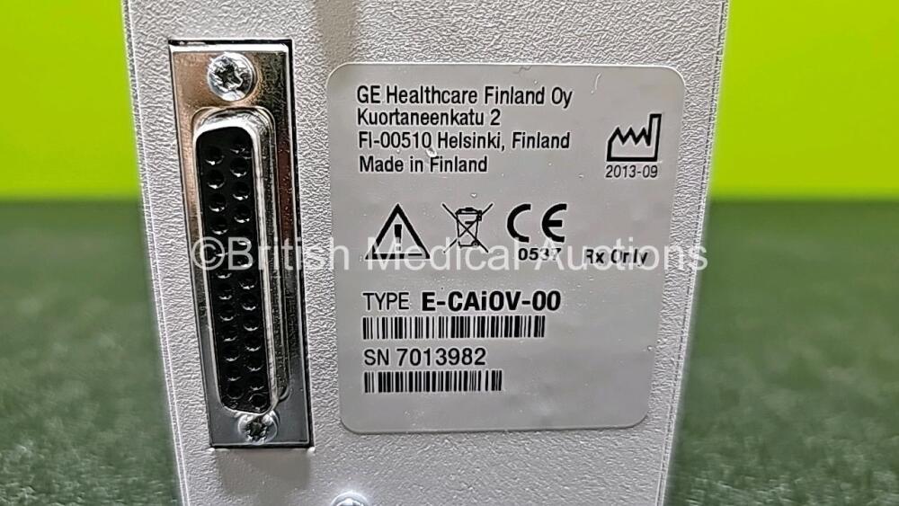GE Type E-CAiOV-00 Gas Module with Spirometry Option *Mfd 2013 ...